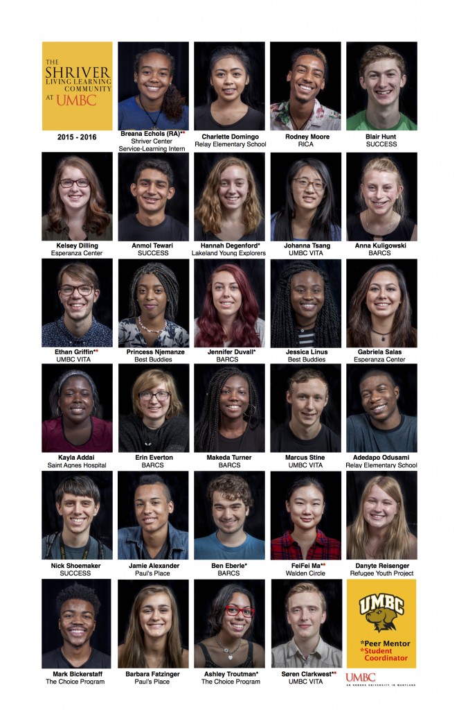 2015-2016 Shriver Floor Roster – The Shriver Center – UMBC