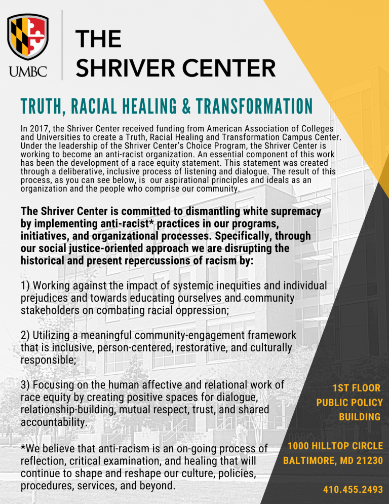 Race Equity – The Shriver Center – UMBC