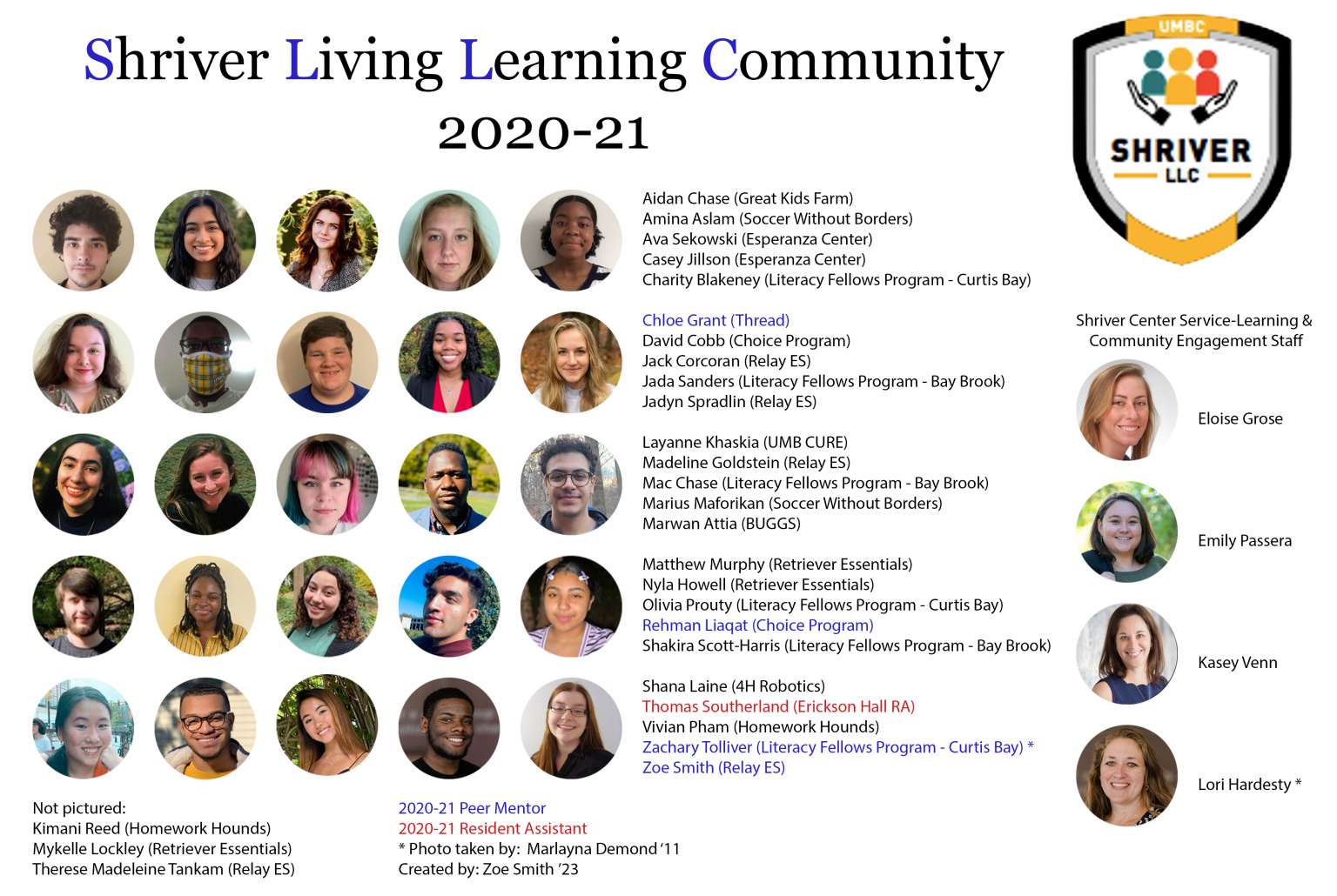 2020-21 Shriver Floor Roster – The Shriver Center – UMBC